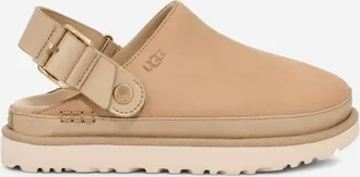 UGG Goldenstar Villa Clog f&uuml;r Damen in Brown, Gr&ouml;&szlig;e Nubukleder