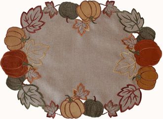 Matches 21 Tischläufer Herbst 35 x 50 cm rechteckig elegant mit Kürbis-Motiv - Tischdeko für Küche & Tisch