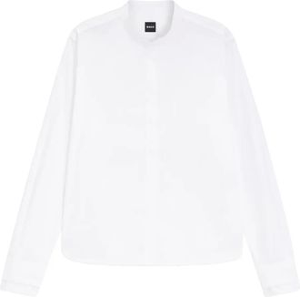 BOSS Bertyna Monday Hemd mit Stehkragen - Weiß