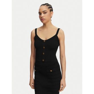 Guess Top W5YR10 Z0130 Schwarz Regular Fit