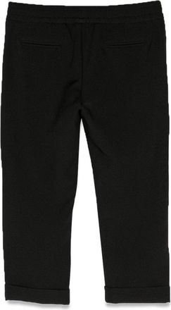 Msgm Stretch Polyester Trousers - Black