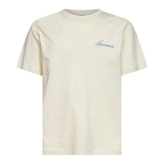 Laneus Jersey-T-Shirt mit Grafikprint - - Tops - Herren - Beige - L