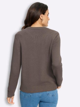 Witt Strickjacke Strickjacke Langarm Links-Strick, Zopfmuster