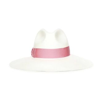 Borsalino Femme, Accessoires, Blanc, Taille: L Sophie Panama Fine Wide Brim