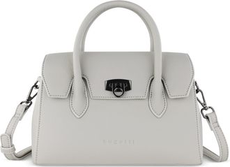 Bugatti Iria kleine Damenhandtasche aus Kunstleder, elegante Schultertasche, beige