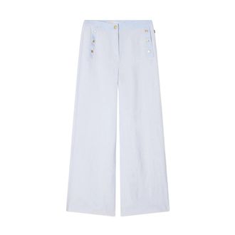 Busnel Pim Weite Leinenhose - - Trousers - Damen - Blau - 2XL