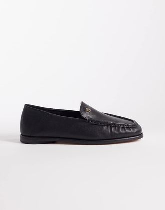 Tommy Hilfiger Mocassins en cuir avec talon souple et repliable - Noir