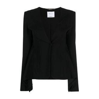Blumarine Einreihiger Mantel in Schwarz - - Jackets - Damen - Schwarzk - S