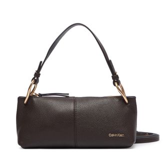 Calvin Klein Handtasche Calvin Klein Slouchy Leather Small Conv Bag LV04F3659G Braun