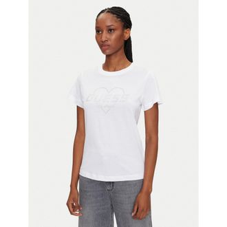 Guess T-Shirt V5GI10 K9RM1 Wei&szlig; Regular Fit