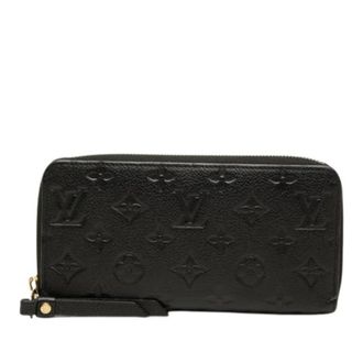 Louis Vuitton Portefeuille zipp&eacute; Monogram Empreinte Pre-owned - Femme - Pre-owned - Noir - Taille: ONE Size