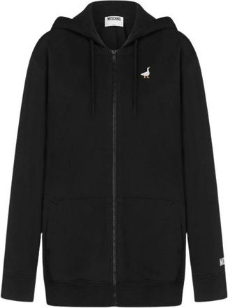 Moschino unisex, Sweatshirts et sweats &agrave; capuche, Noir, Taille: M Goose Cotton SweaT-shirt
