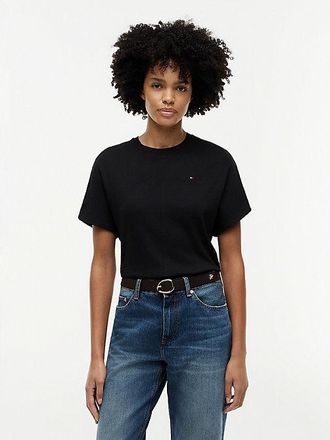 Tommy Hilfiger T-shirt manches chauve-souris et col ras-du-cou