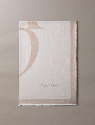 Calvin Klein &Eacute;charpe carr&eacute;e en chambray avec logo