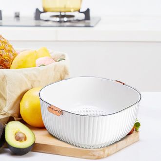 Generic Abtropfgestell für die Küche, vielseitiges Sieb zum Waschen von Gemüse, zum Trocknen von Geschirr, leicht zu reinigen aufzubewahren, ideal für den Ein