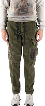 Bob Homme, Pantalons, Vert, Taille: XL Pantalon Cargo en Velours C&ocirc;tel&eacute;