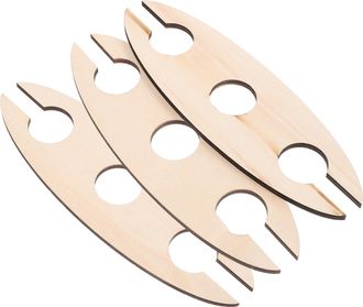 BESPORTBLE TOVINANNA Weinregal 3 St&uuml;ck aus Holz mit Nat&uuml;rlicher Holzmaserung Praktischer Weinglashalter f&uuml;r Eingangsbereiche und TV Schr&auml;nke Inklusive Becherhalt