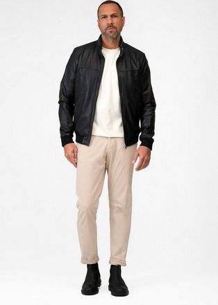 Ricano Lederjacke Martinus Lederjacke im Blouson-Stil mit Stehkragen