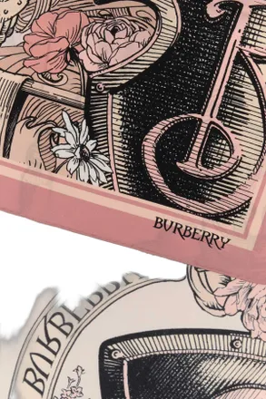 Burberry Quartzpink Exterior: Silk Sciarpe E Foulard Scarfs