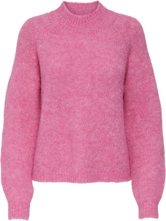 Jacqueline de Yong JdY Damen Jdyzoey Life L/S Hn Raglan Pul KNT Noos, Pink Cosmos, S