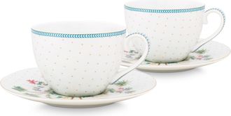 Pip Studio 51004119 Jolie Dots Gold Tasse & Untertasse Set2