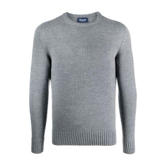 Drumohr Grauer Strickpullover - - Knitwear - Herren - Grau - XL