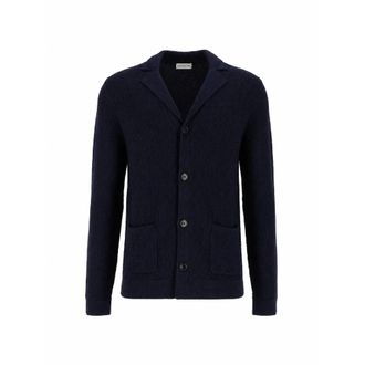 Ballantyne Strickjacke mit aufgesetzten Taschen und Kn&ouml;pfen - - Knitwear - Herren - Blau - XL