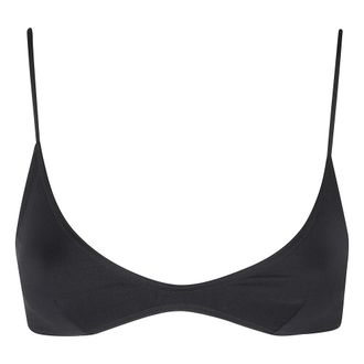 MC2 Saint Barth Femme, Maillots de bain, Noir, Taille: 40 FR Haut de Bikini Bralette Noir avec D&eacute;collet&eacute; Profond