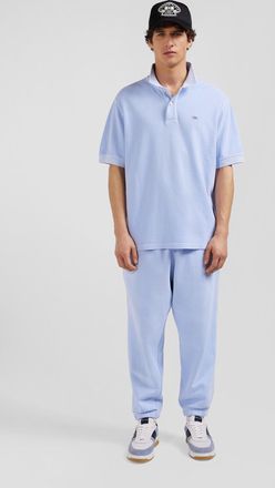 Eden Park Polo Manches Courtes Unisexe En Piqu&eacute; Coton Ciel Surteint Coupe Oversized