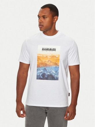 Napapijri T-Shirt S-Rollin NP0A4I3D Weiß Regular Fit