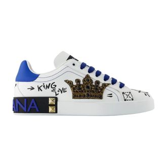 Dolce & Gabbana Homme, Chaussures, Blanc, Taille: 41 EU Baskets Portofino
