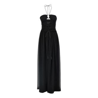 Tom Ford Abendkleid mit Kordelz&uuml;gen und Cut-Out-Details - - Dresses - Damen - Schwarzk - XS