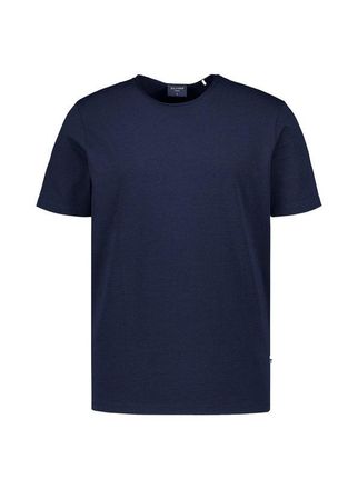 Olymp Herren T-Shirt blau Baumwoll-Stretch