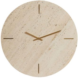Light & Living Light & Living Uhr JENAY aus travertin Stein sandfarben - &Oslash;43 cm