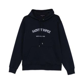Michael Kors Homme, Sweatshirts et sweats &agrave; capuche, Bleu, Taille: XL Drawstring Hood Sweat &agrave; capuche