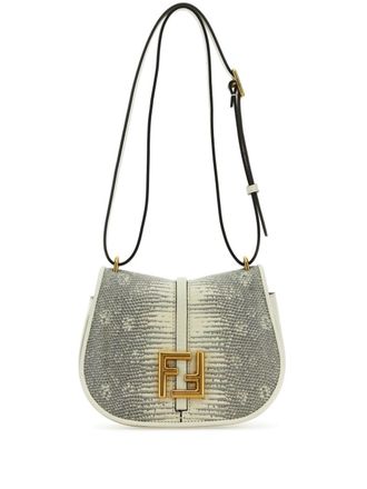 Fendi sac porté épaule FF en cuir - Blanc