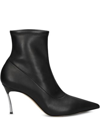 Casadei bottines à bout pointu 80 mm - Noir