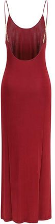 Saint Laurent Backless Knit Maxi Dress - Red