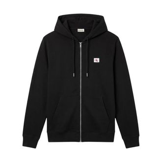 Calvin Klein SweaT-shirt zipp&eacute; 350Terry Badge - Homme - Sweatshirts et sweats &agrave; capuche - Noir - Taille: S