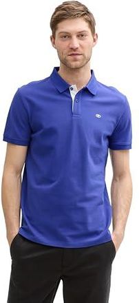 Tom Tailor 1031006 Polo piqué Basique Homme, 25386 - Bleu Crest, XXL