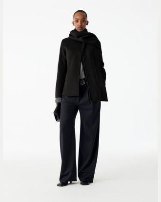 Arket Doubleface-Blazer Aus Wollmischung -Schwarz