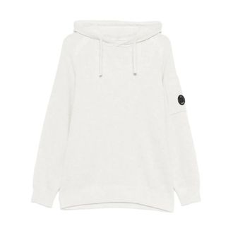 C.P. Company Fleece Knit Kapuzensweater - - Sweatshirts & Hoodies - Herren - Wei&szlig; - M