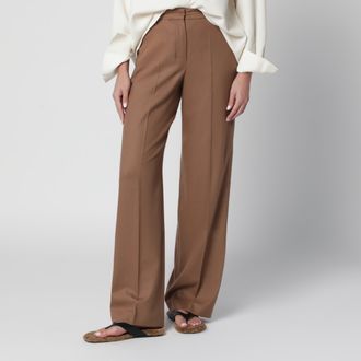 Max Mara Kamelwollhose in regul&auml;rer Passform