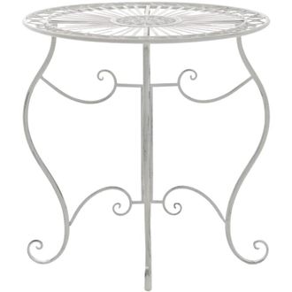 Clp Table jardin rustique de style rustique Table basse de diff&eacute;rentes couleurs Couleur : Blanc antique