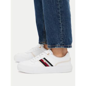 Tommy Hilfiger Sneakers Tommy Hilfiger Th Platform Vulc Leather FW0FW09603 Wei&szlig;