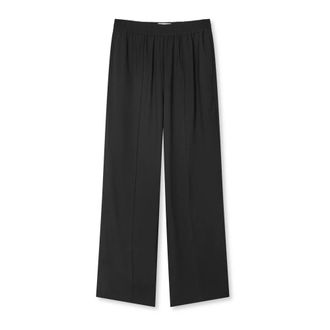 Mads Norgaard Femme, Pantalons, Noir, Taille: 38 FR Pantalon noir l&eacute;ger Crepe Harper