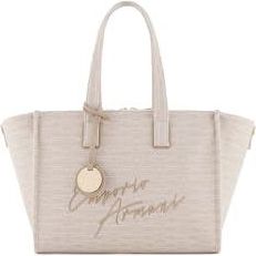 Emporio Armani Sac cabas moyen à imprimé monogramme MyEA Naturel