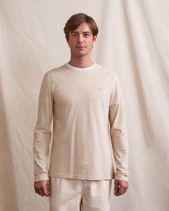 Faguo T-shirt manches longues &eacute;cru coton