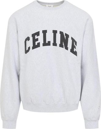 Celine Lockere Sweatshirt aus Baumwollfleece - - Sweatshirts & Hoodies - Herren - Grau - M