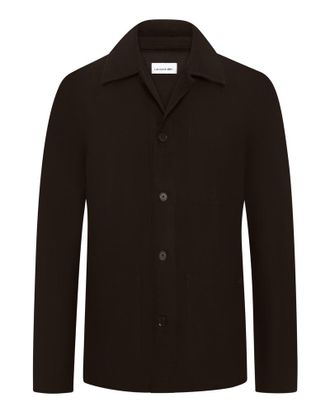 Lacoste Unifarbenes Overshirt aus einer Leinenmischung in